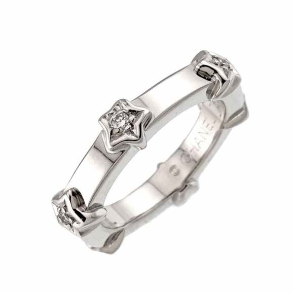 CHANEL | Jewelry | Chanel Comet Etoile 46 Diamond Ring In 8k White Gold ...